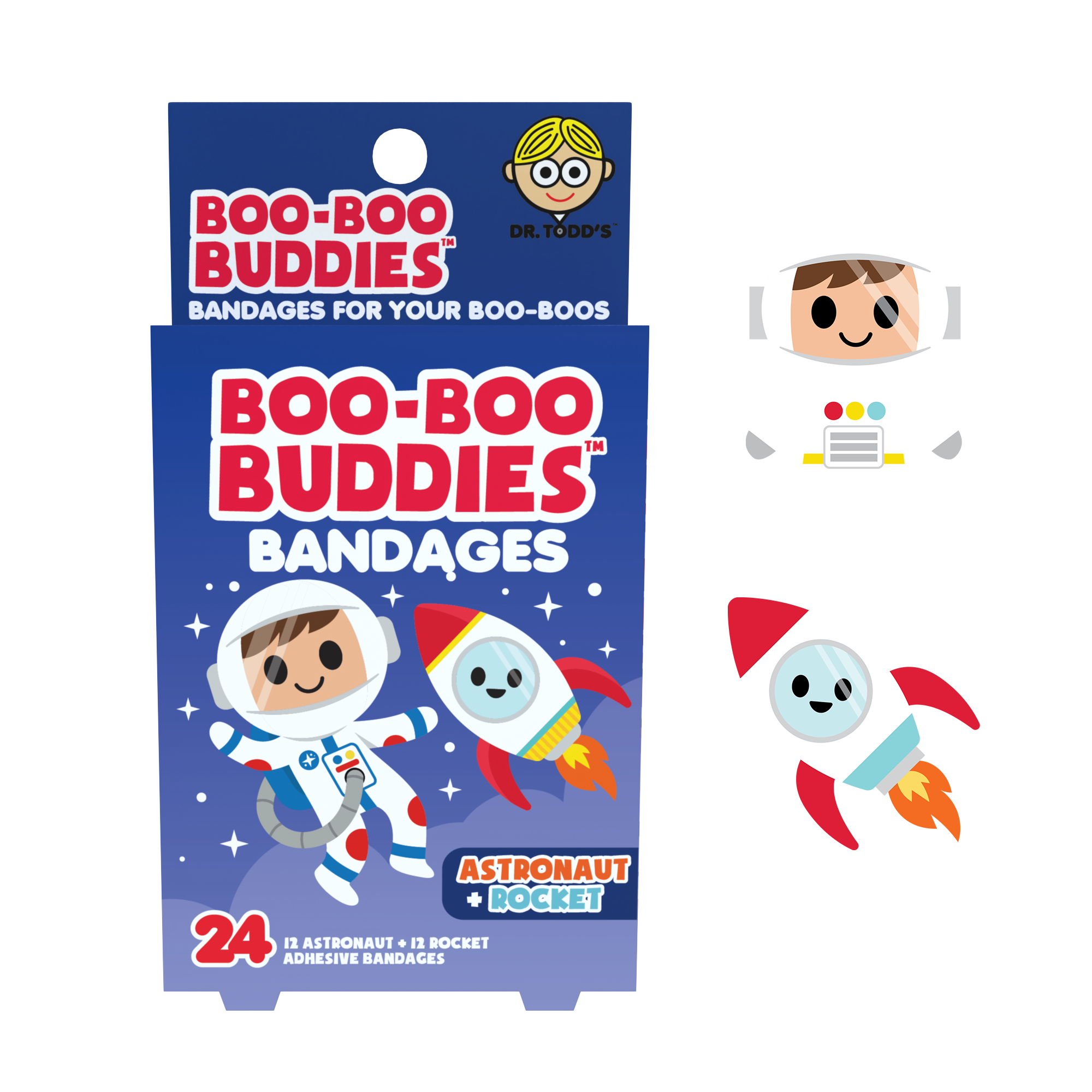 Astronaut & Rocket Bandages for Kids | Boo-Boo Buddies® 24 Ct – Boo Boo ...
