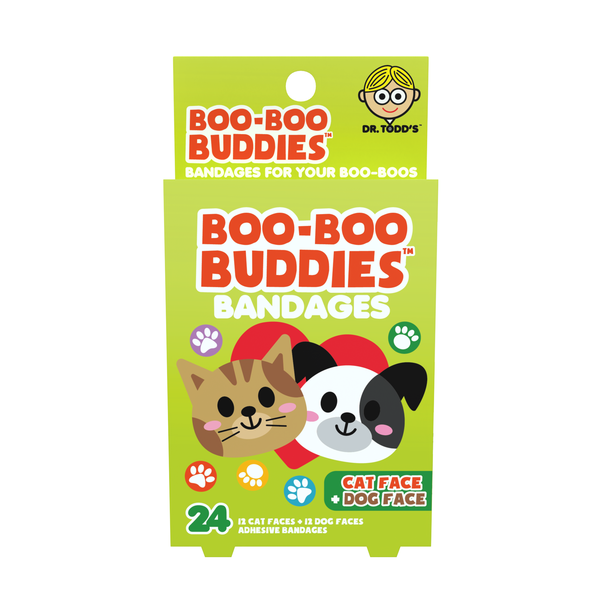 Cat Face & Dog Face Bandages for Kids | Boo-Boo Buddies® 24 Ct – Boo ...