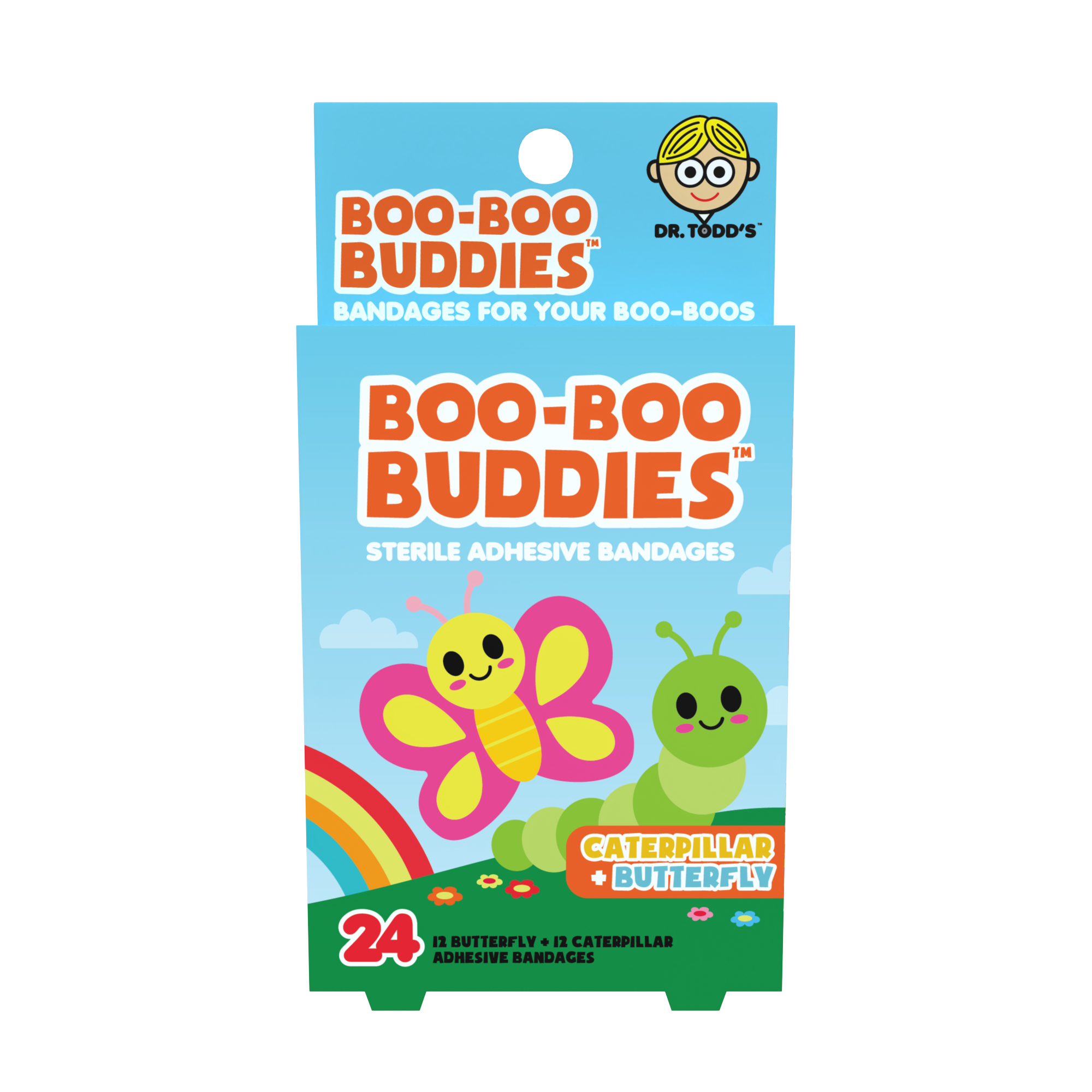 Caterpillar & Butterfly Bandages for Kids | Boo-Boo Buddies® 24 Ct ...