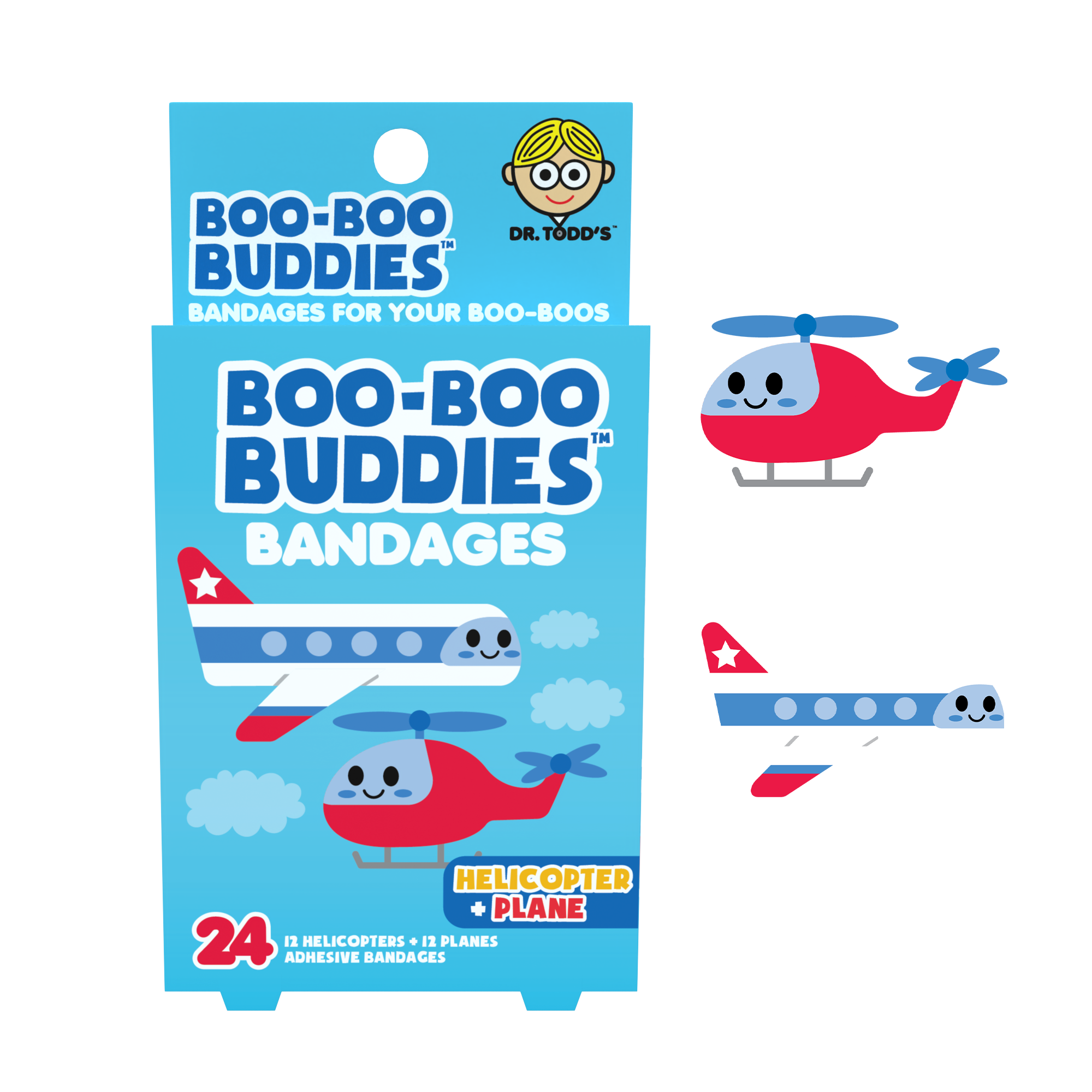 Shop Helicopter and Plane Bandages – Dr. Todd’s Boo-Boo Buddies® – 24 ...
